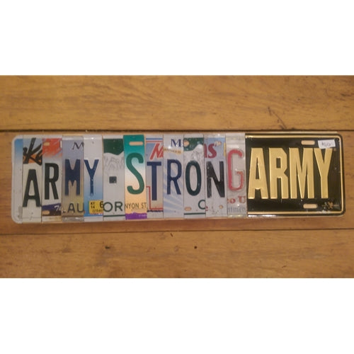 Army Strong - Custom License Plate Wall Art - (Specialty) – Mountain ...