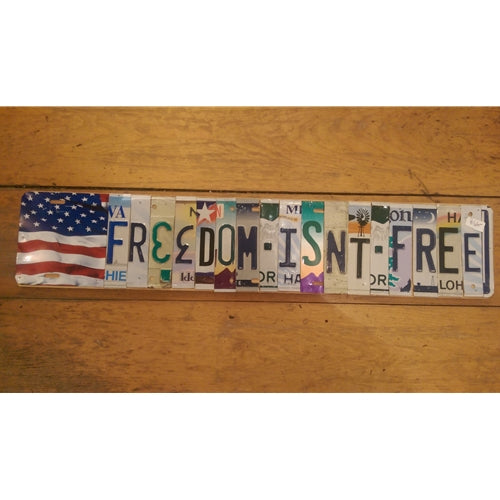 Freedom isn't Free - Custom License Plate Wall Art - (Specialtry ...